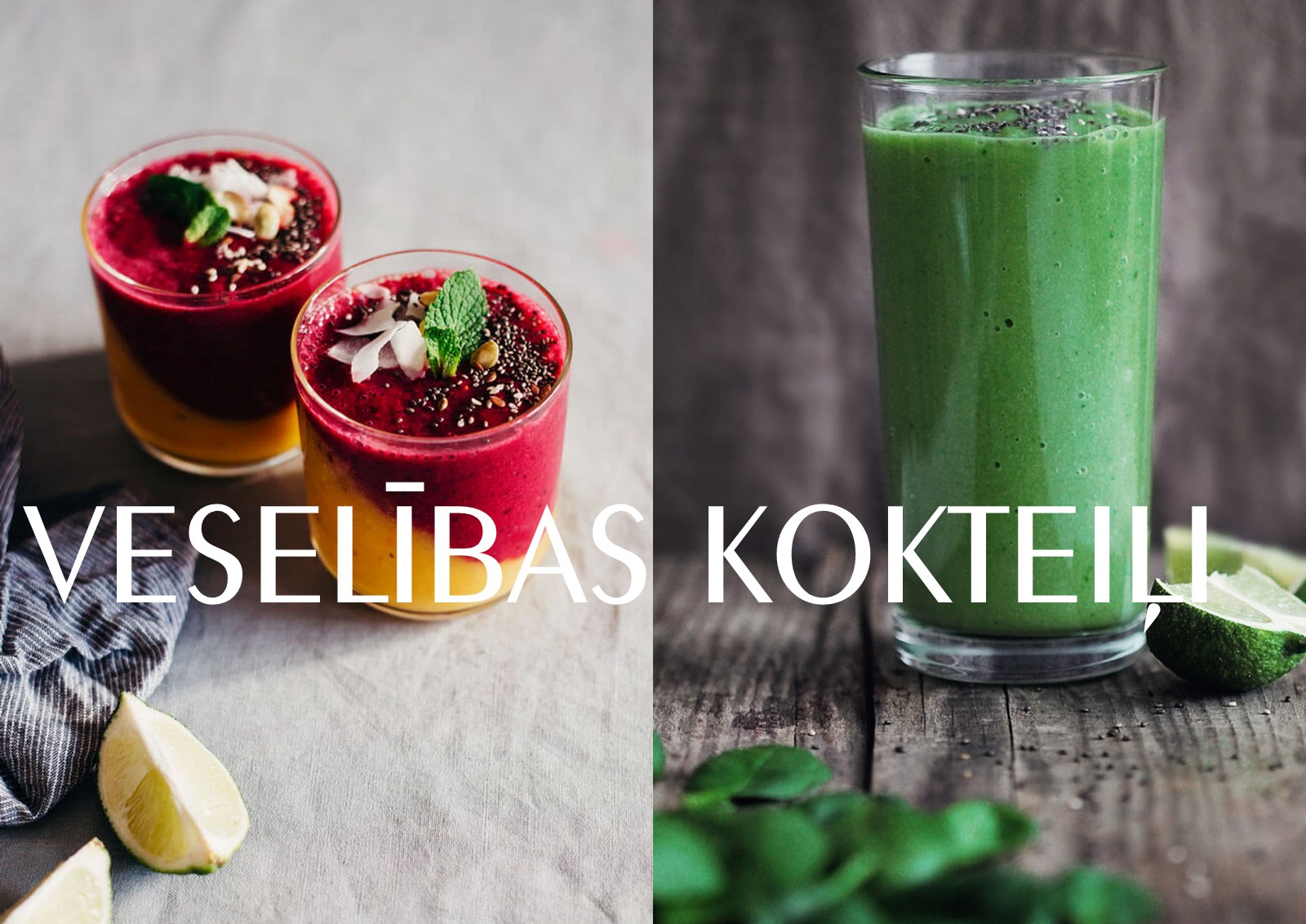 Zaļais spēka detoksa kokteilis + krāsanais imunitātes kokteilis ...